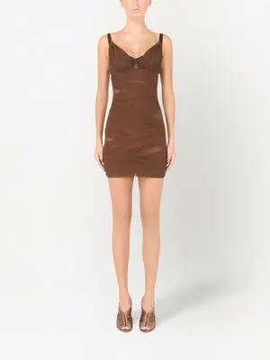 Dolce & Gabbana Wrapover Tulle Minidress