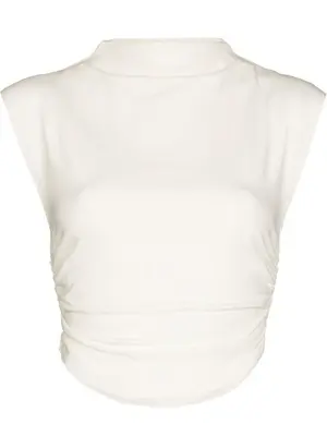 REFORMATION Lindy Organic Cotton Top - Neutrals