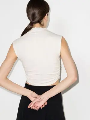 REFORMATION Lindy Organic Cotton Top - Neutrals