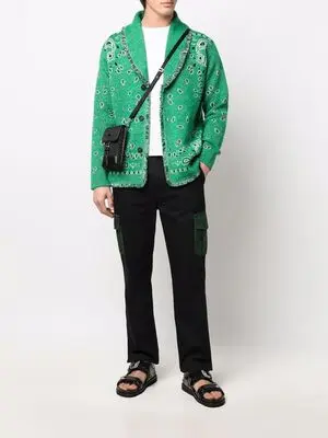 JUST DON Floral-print Cargo Track Trousers