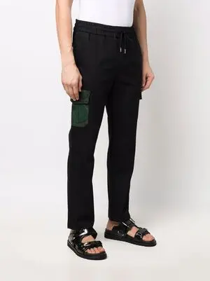 JUST DON Floral-print Cargo Track Trousers