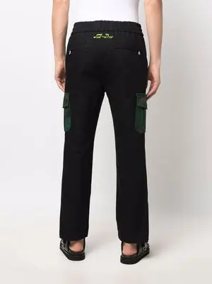 JUST DON Floral-print Cargo Track Trousers