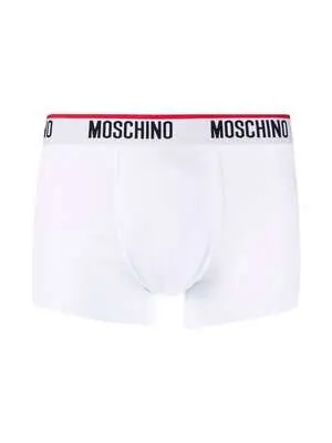 Moschino Logo-waistband Boxers - White