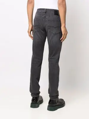 DIESEL® Slim-cut Denim Jeans In Washed Grey - Black