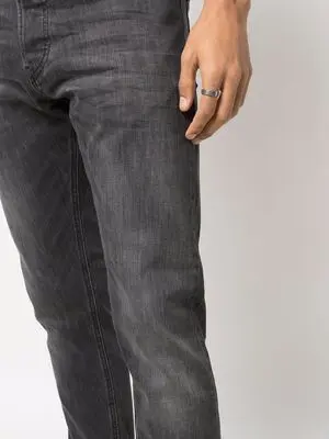 DIESEL® Slim-cut Denim Jeans In Washed Grey - Black