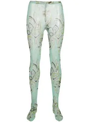 Emilio Pucci Africana-print Elasticated-waist Tights