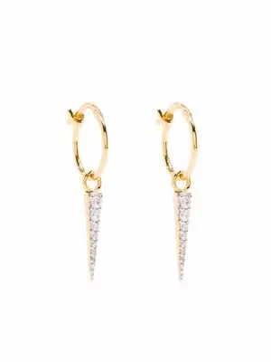 MISSOMA Crystal Pavé Mini Spike Charm Hoop Earrings