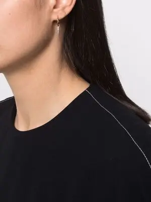 MISSOMA Crystal Pavé Mini Spike Charm Hoop Earrings