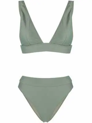 NOIRE SWIMWEAR High-waisted Bikini Set - Green