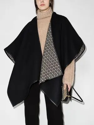 FERRAGAMO Gancini Jacquard Cape