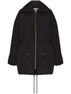 Toteme Drawstring-Waist Puffer Coat - Black | Editorialist