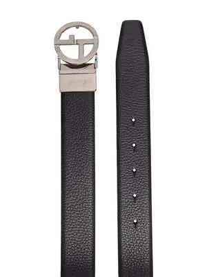 Giorgio Armani Pebbled-effect Buckled Belt