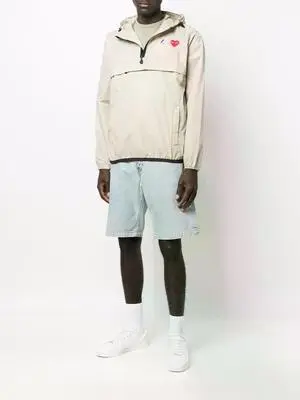 Play Comme Des Garcon X K-way Quarter-zip Hoodie