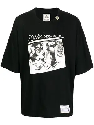 Mihara Yasuhiro Sonic Youth Graphic-Print T-Shirt In Black - 30