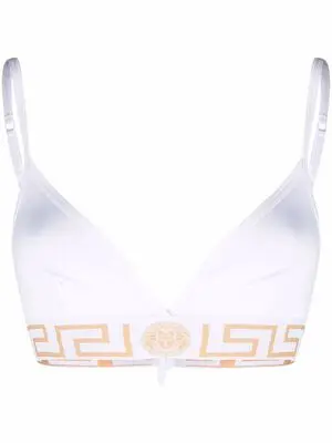 Versace Greca Border Bralette - White