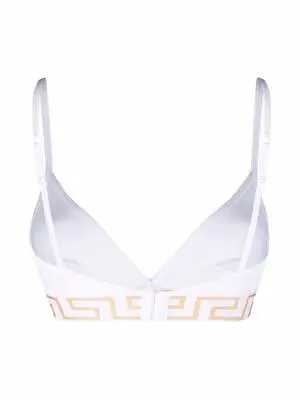 Versace Greca Border Bralette - White