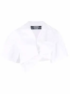 Jacquemus La Chemise Capri Cropped Shirt - White