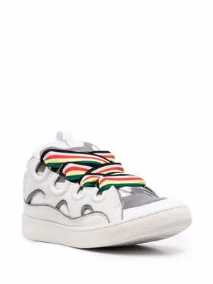 LANVIN Curb Leather Sneakers - White