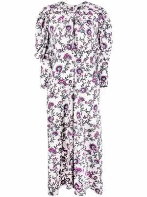 Isabel Marant Étoile Floral-print Silk Midi Dress - White
