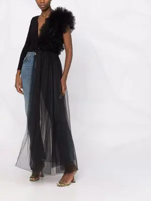 Alchemy Fashions X Lia Aram Ruffle-detail Bodysuit - Black