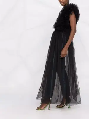 Alchemy Fashions X Lia Aram Ruffle-detail Bodysuit - Black