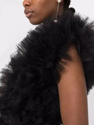 Alchemy Fashions X Lia Aram Ruffle-detail Bodysuit - Black