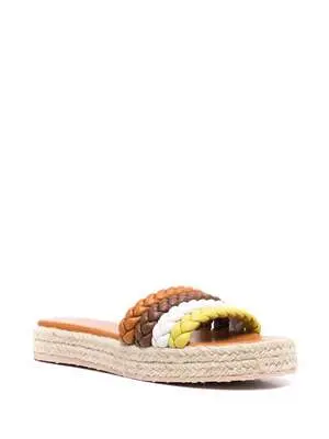 GIANVITO ROSSI Braided Strap Sandals - Brown