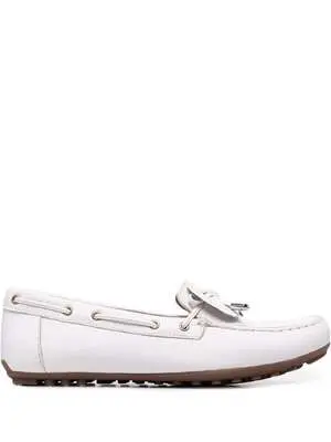 Geox Lace-up Leather Loafers
