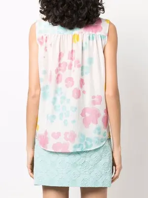 Moschino Floral-print Sleeveless Blouse
