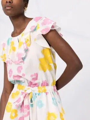 Moschino Floral-print Playsuit