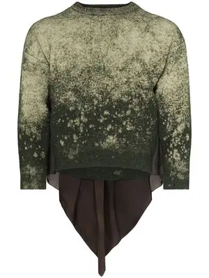 MAISON MARGIELA Scarf-detail Bleached Jumper