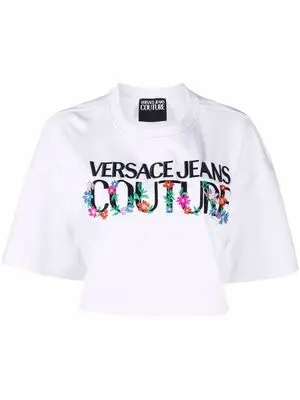 Versace Cropped Logo T-shirt
