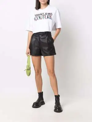Versace Cropped Logo T-shirt