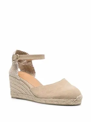 CastaÑer Carol Braided Raffia Wedge Espadrilles - Neutrals