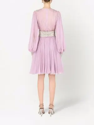 Dolce & Gabbana V-neck Chiffon Mini Dress
