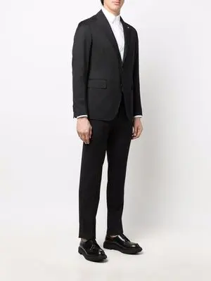 Tagliatore Single-breasted Virgin Wool Suit - Black