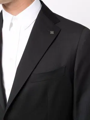 Tagliatore Single-breasted Virgin Wool Suit - Black