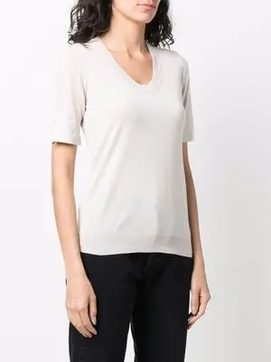 LISKA Round-neck Knitted Top