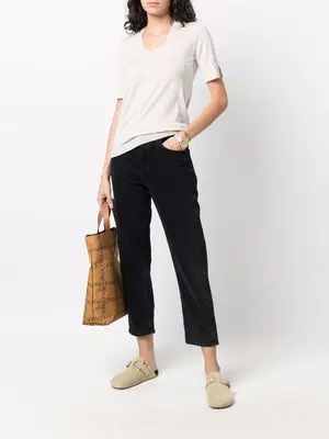LISKA Round-neck Knitted Top