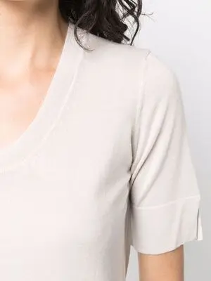 LISKA Round-neck Knitted Top
