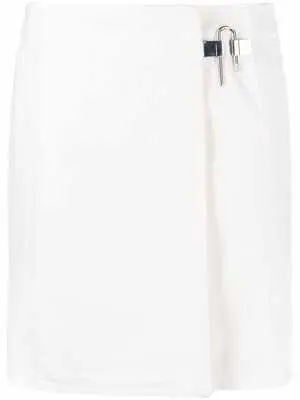 Givenchy Asymmetric Padlock Skirt - White