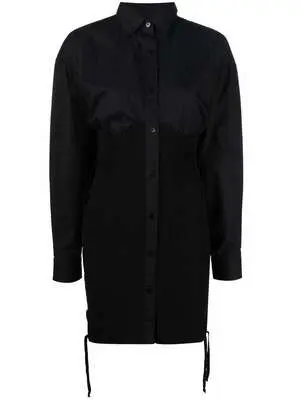 ANDREĀDAMO Structured Shirt Dress - Black