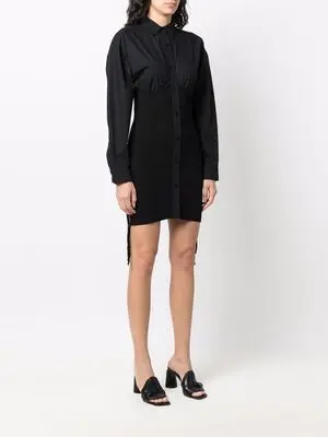 ANDREĀDAMO Structured Shirt Dress - Black