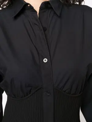 ANDREĀDAMO Structured Shirt Dress - Black