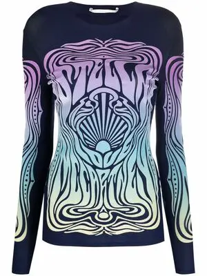 Stella McCartney Panelled Abstract-print Top