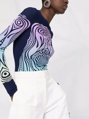Stella McCartney Panelled Abstract-print Top