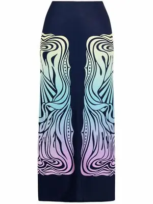 Stella McCartney Panelled Pencil Skirt - Blue