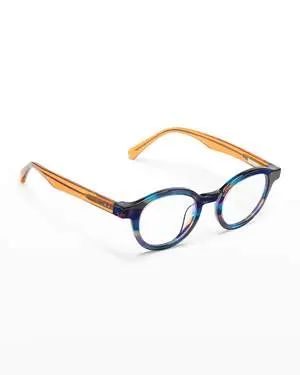 Eyebobs Eyebobs TV Party Round Reader Glasses Purple And Orange