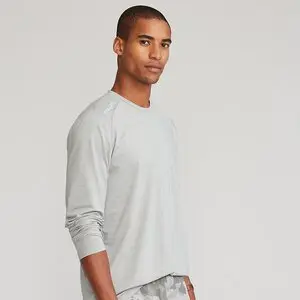 Ralph Lauren Classic Fit Stretch Mesh T-shirt Light Grey Heather