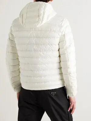 Moncler Lihou Grosgrain-trimmed Quilted Shell Hooded Down Jacket